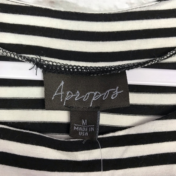 Apropos | Tops | Apropos Ballet Neck Asymmetrical Striped Tunic Nwt ...
